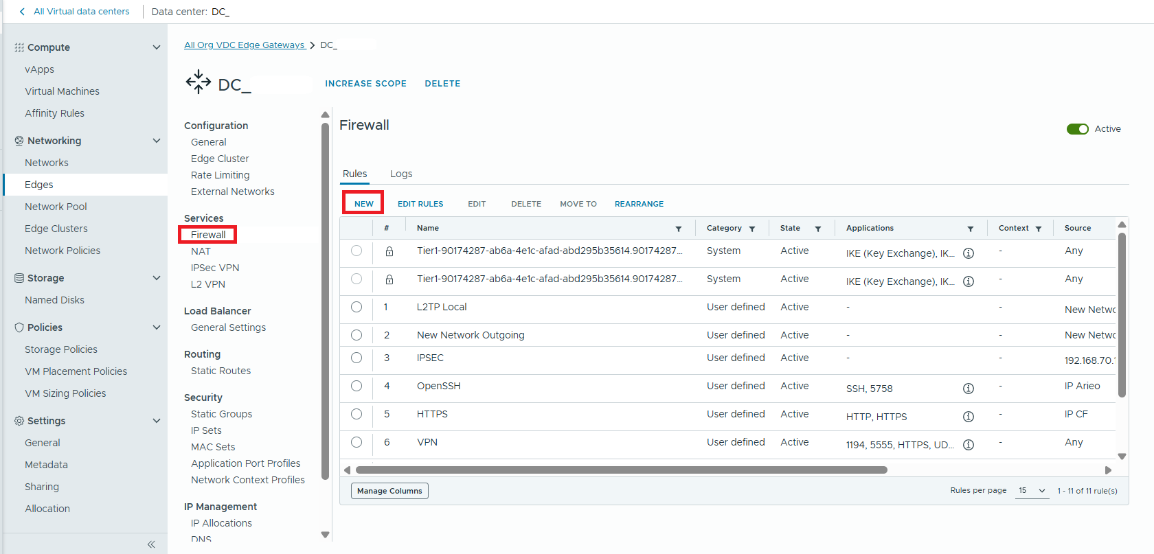 Enable NAT and Firewal NSX-T – Zettagrid Indonesia Support