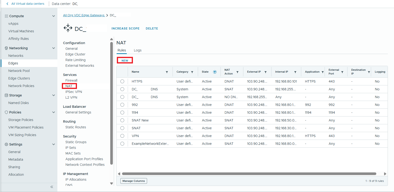 Enable NAT and Firewal NSX-T – Zettagrid Indonesia Support